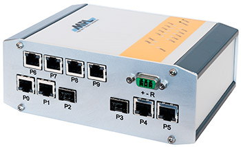 Rugged 10-port Gigabit Switch with 2 SFP+ 10Gbit ports and 1588 PTP ...